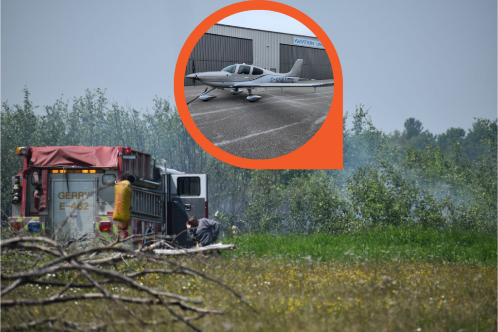 Cirrus SR22T (C-GNMT) se estrella en un aterrizaje forzoso en Aeropuerto local de New York, EEUU